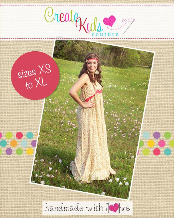 Cora's Boutique Women's Tiered Dress PDF Pattern