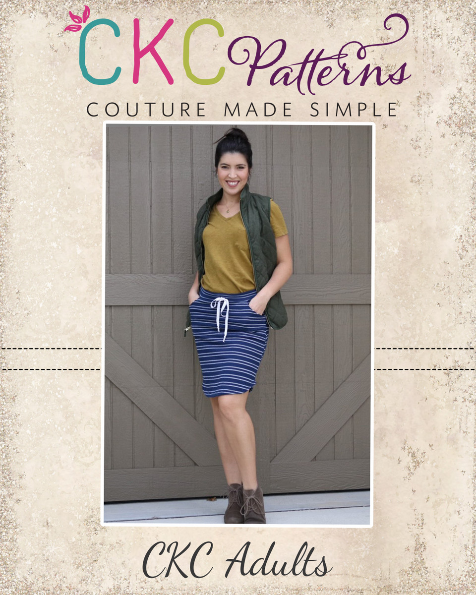 Olsen's Straight & Curved Hem Skirt Sizes XXS to 3X Adults PDF Pattern