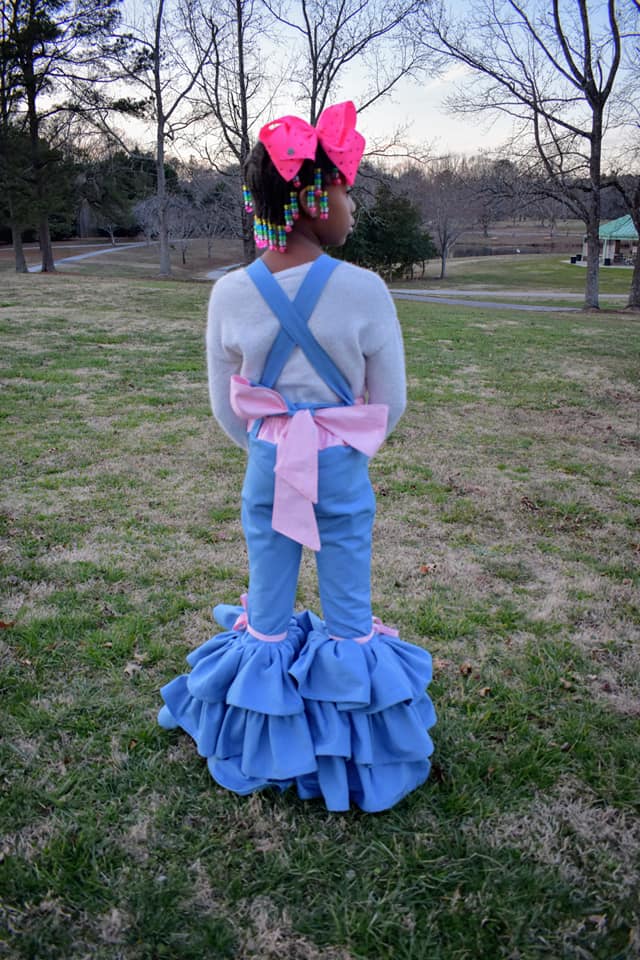 Ripley’s Ruffled Overalls sizes 2T to 14 Kids PDF Pattern