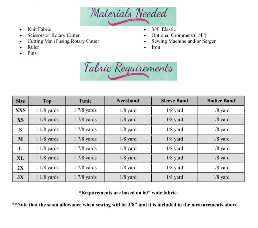 Gotham's Batwing Top and Tunic Sizes XXS to 3X Adults PDF Pattern