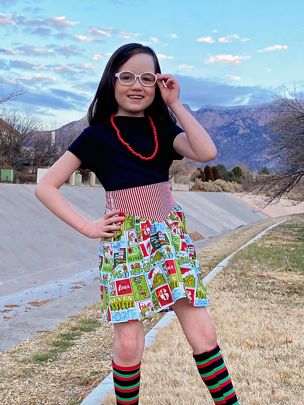 Yemen's Woven Yoke Skirt Sizes 2T to 14 Kids PDF Pattern