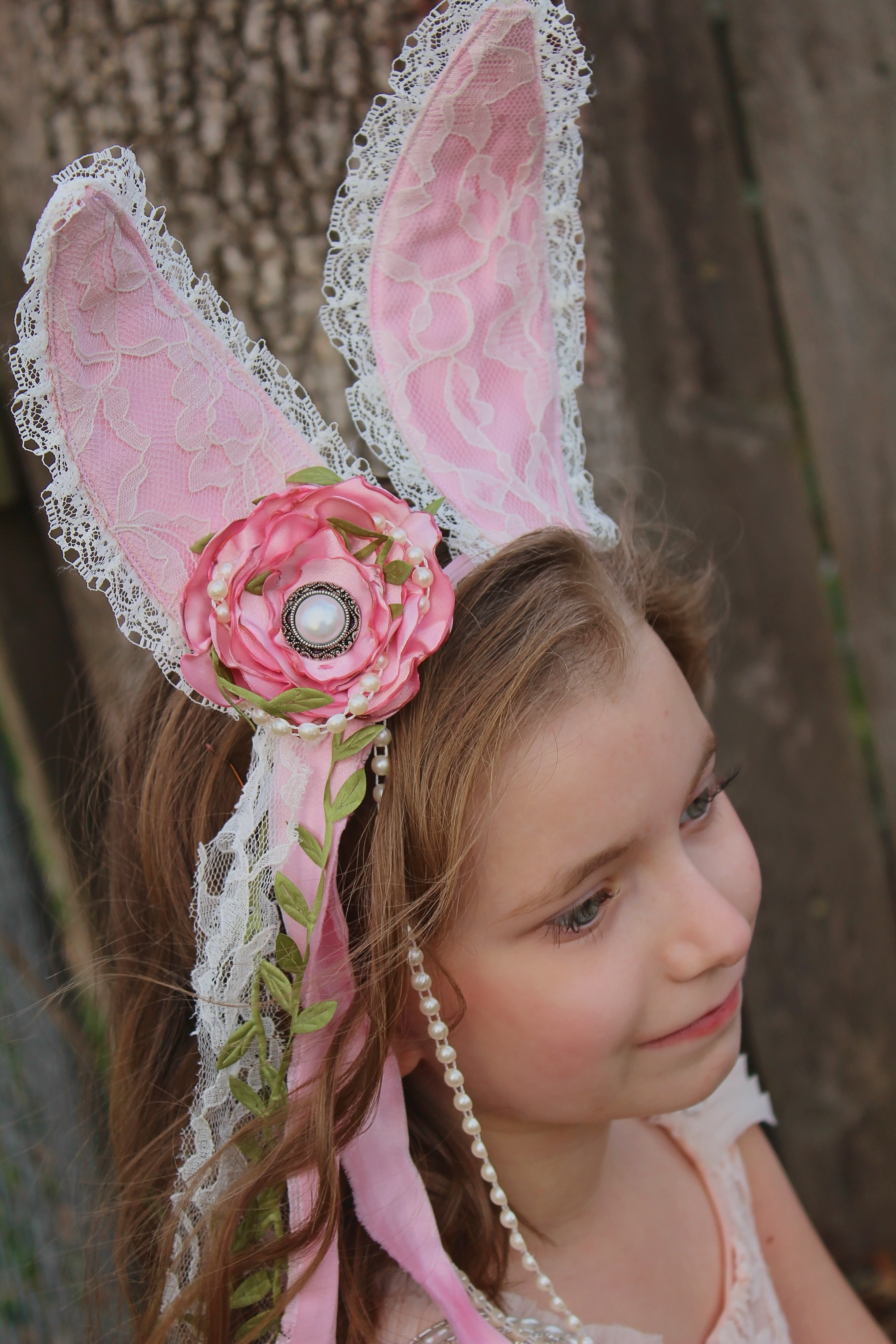 Lace Bunny Ears Headband - Create Kids Couture