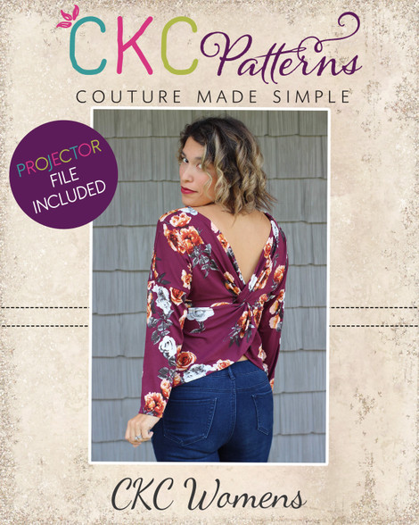 Veronica's Twisted Back Top Sizes XXS to 3X Adults PDF Pattern