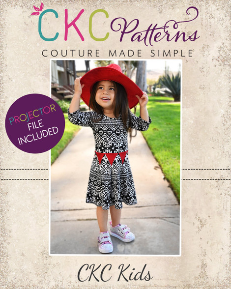 Carousel's Dress Sizes NB to 14 Kids PDF Pattern