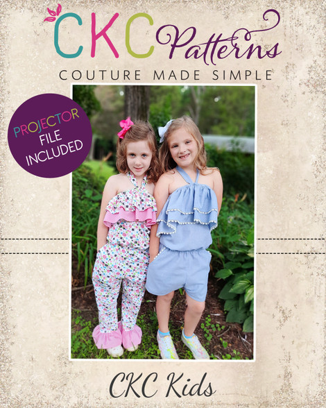 Tampa’s Ruffle Romper Sizes 2T to 14 Kids PDF Pattern