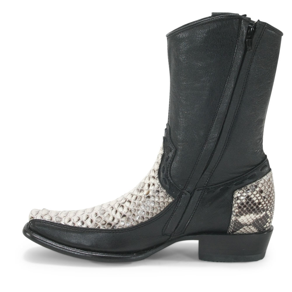King Exotic Natural Python & Deer Dubai Toe Boots
