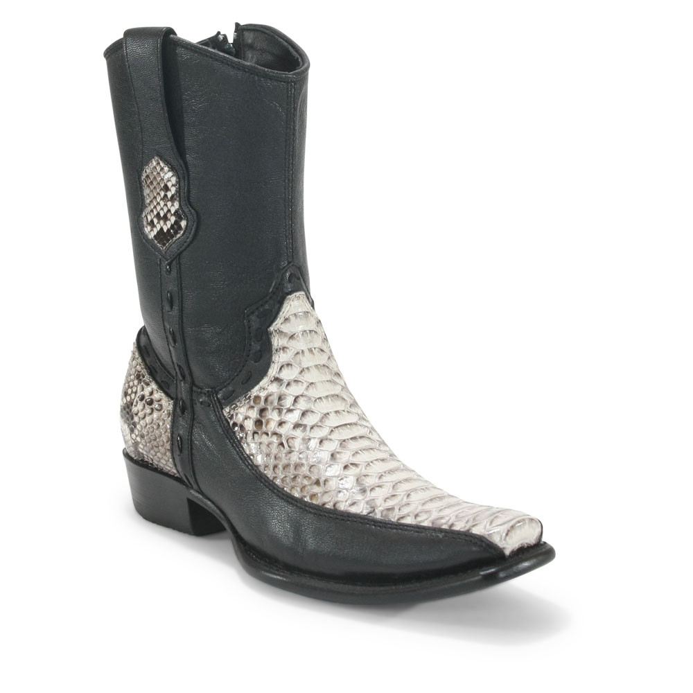 King Exotic Natural Python & Deer Dubai Toe Boots