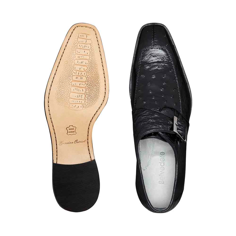 Belvedere Monkstraps Black Mens Loafers | Arrowsmith Shoes
