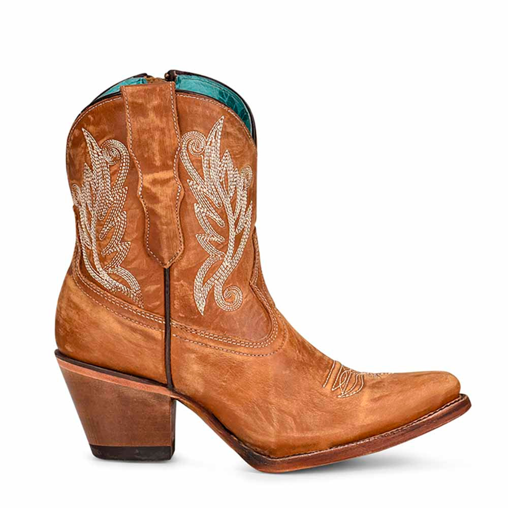 Corral Embroidered Golden Ankle Boots | Arrowsmith Shoes