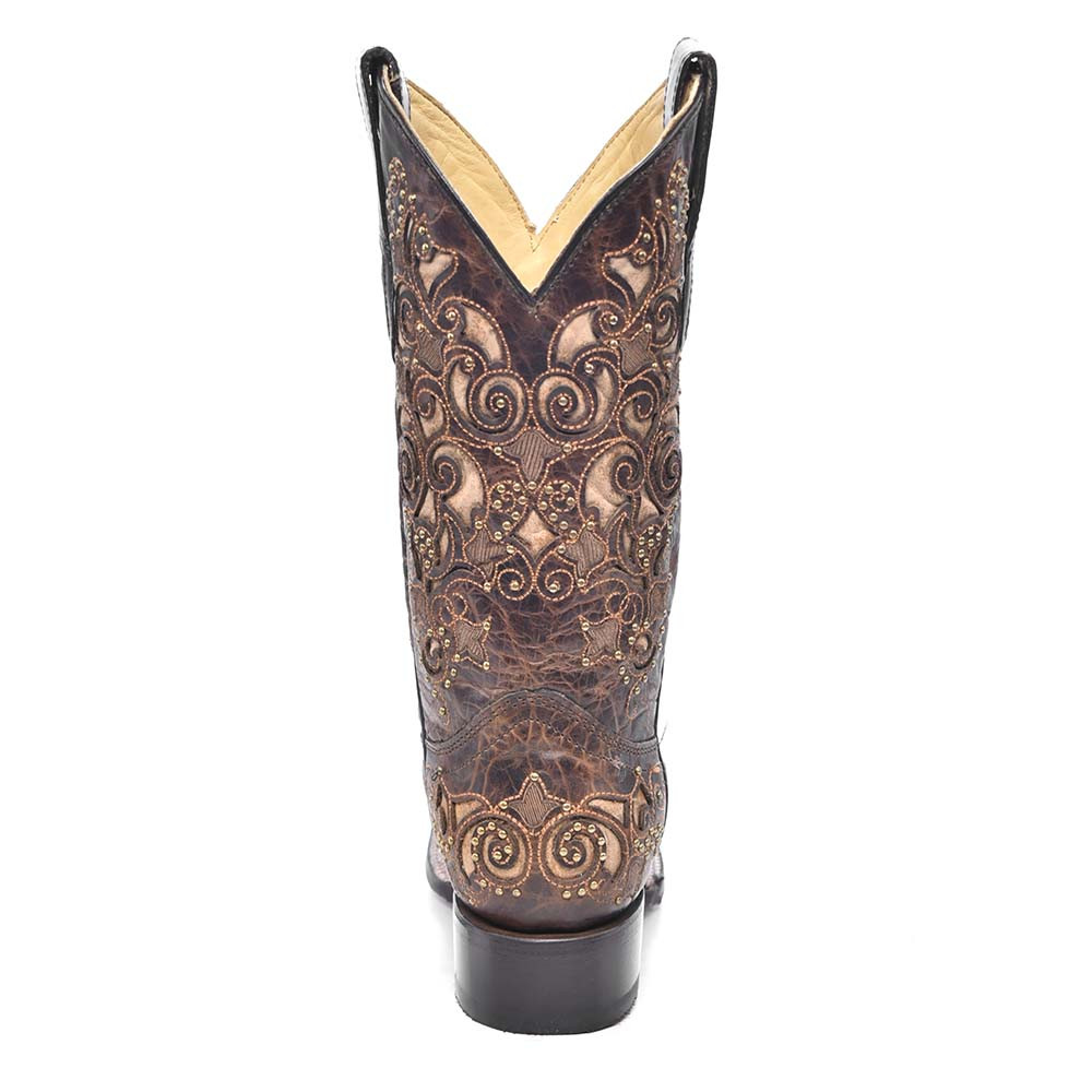 Corral Embroidered Brown Leather Boots | Arrowsmith Shoes