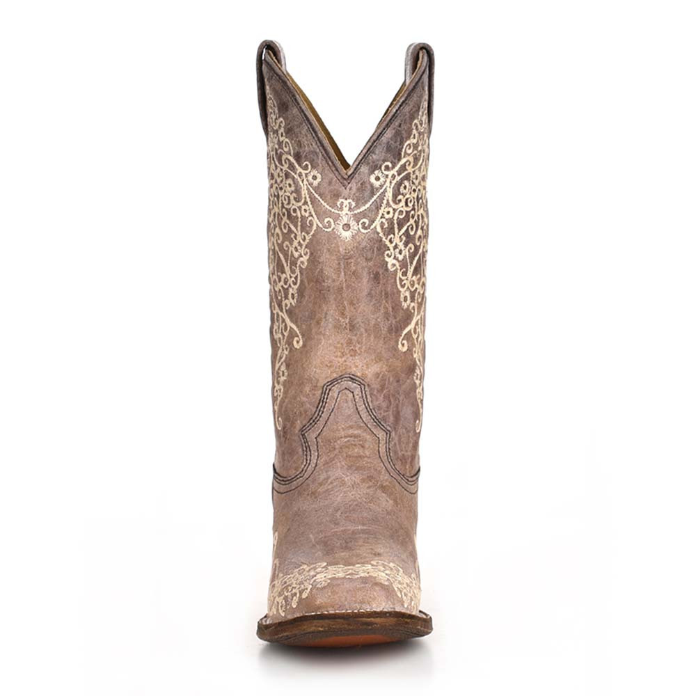 Corral Bone Western Brown Boots | Arrowsmith Shoes
