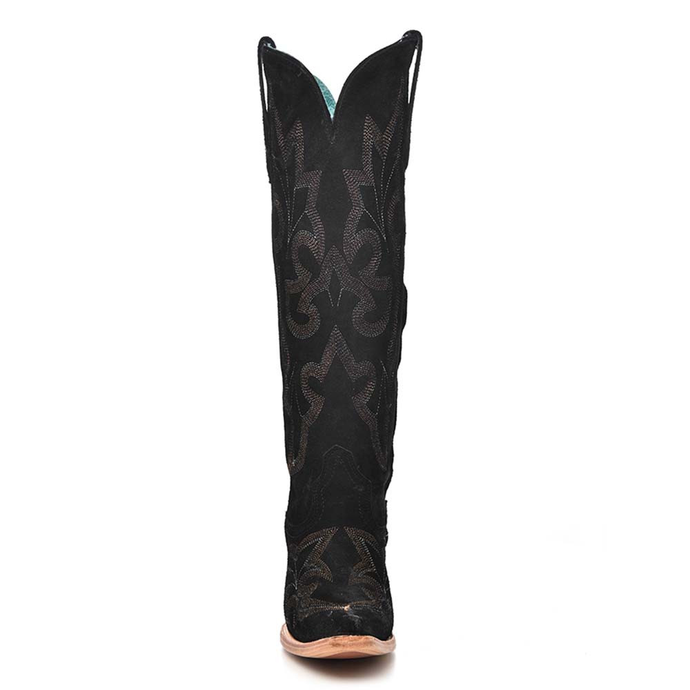 Corral Womens Suede Black Tall Boots | Arrowsmith Shoes