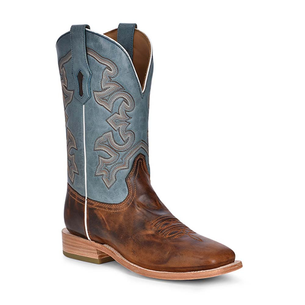 Corral Western Blue Square Toe Boots | Arrowsmith Shoes