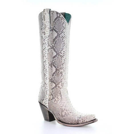Corral White Cowgirl Python Boots | Arrowsmith Shoes