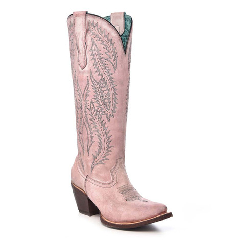Corral Womens Rose Pink Knee High Boots | Arrowsmith Shoes