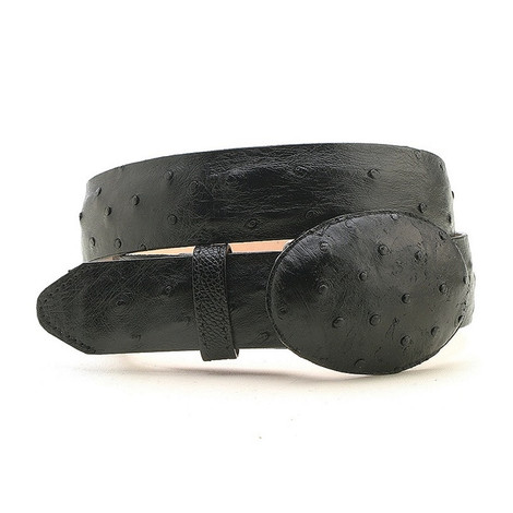 Los Altos Black Genuine Ostrich Quill