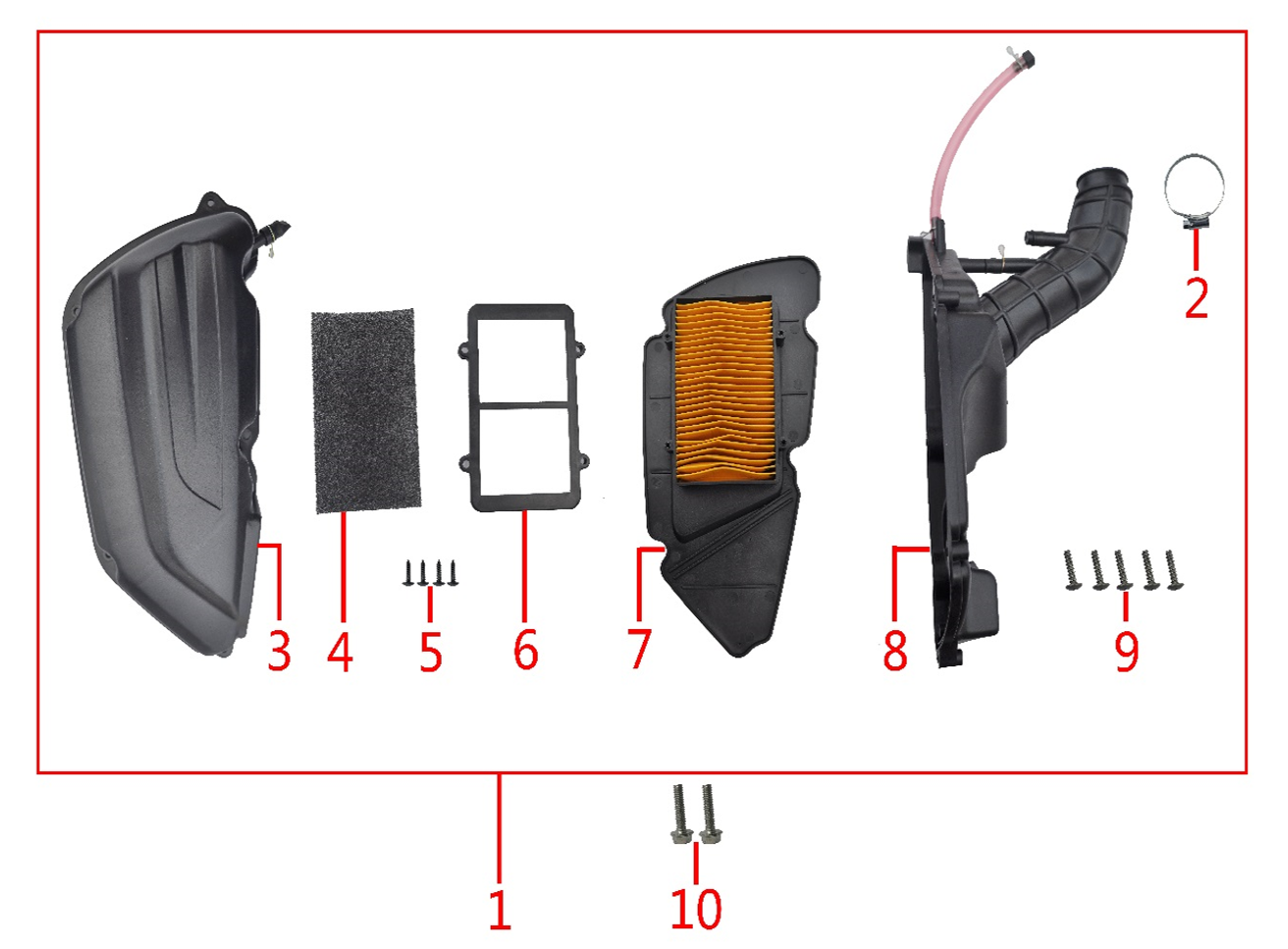 01- Air filter comp 1.17.0001.10850170113000 - ScootStar Dealers' Portal