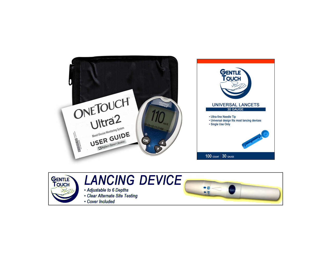 Buy OneTouch Ultra 2 Meter [+] Lancing Device & Lancets For Diabetic ...