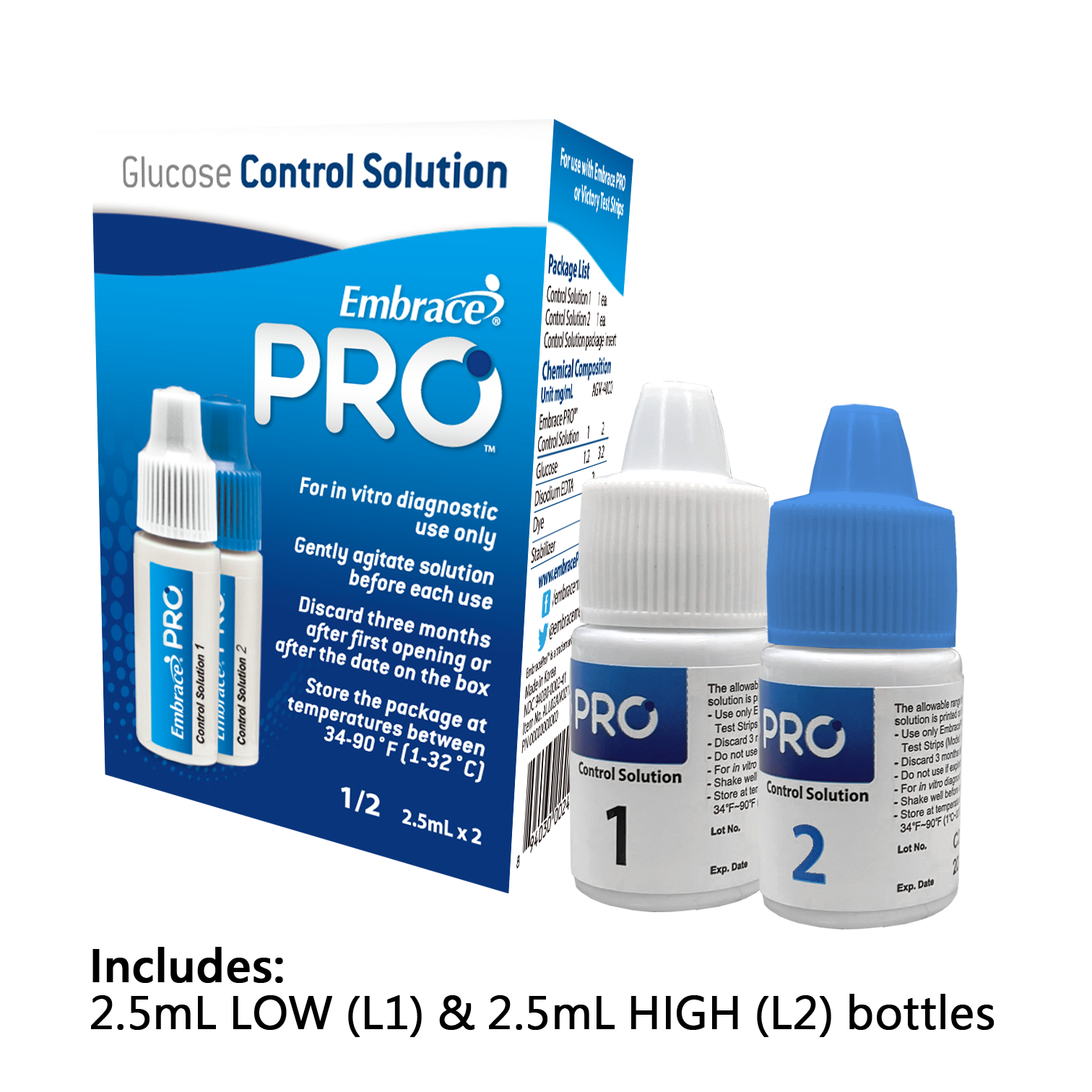 Embrace PRO Glucose Control Solution