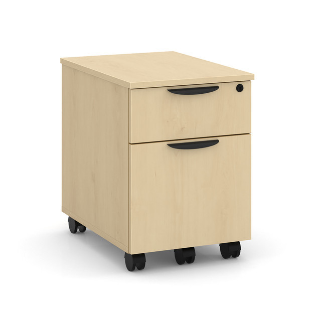 Vertical File Cabinet-2 Drawer Mobile - Box/File- Laminated Wood