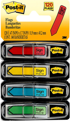 Flags-Sign Here/Arrow 120Pk