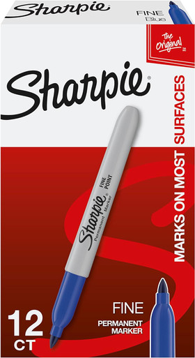 Markers 12ct. Blue/Fine SHARPIE (6/12) - Empresas JC