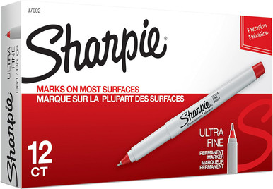 Markers 12ct. Red/Ultra Fine SHARPIE (6/12) - Empresas JC