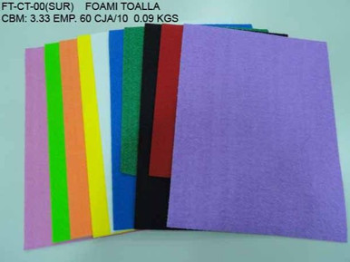 Foamy Sheets 10Pk-Assorted Colors/Toalla - Empresas JC