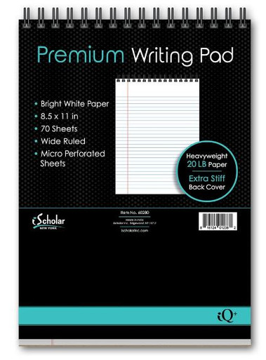 Writing Pad Letter-White/Wire 80 Sheets