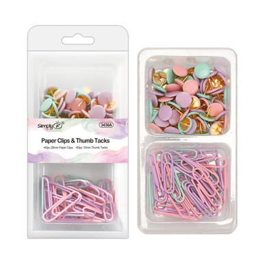 Paper Clips & Thump Tack- Assorted Colors