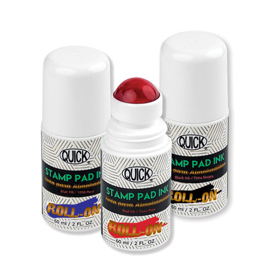 Stamp Pad Roll-On Ink/Black 60ml (2oz)