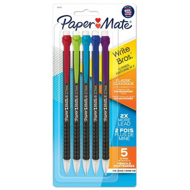 Mechanical Pencil 0.7mm Write Bros Classic 5Pk
