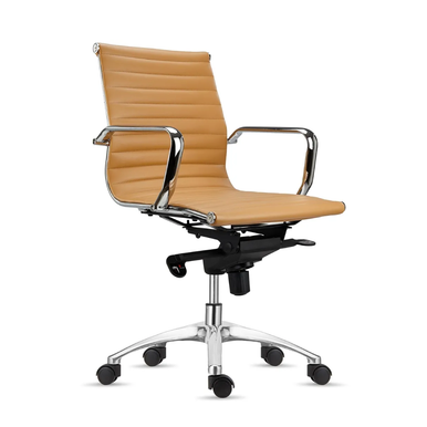 Chair WAYNEPORT Executive MID Back, Knee Tilt Mech. Chrome Frame.