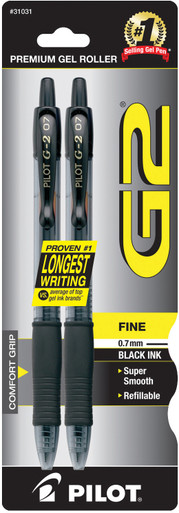 Pen G2 Black Ink/Fine (Retractable) 2ct.
