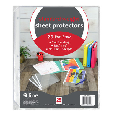 Sheet Protectors Clear/Letter 25ct.