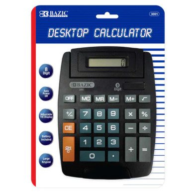 Calculator 8-Digits Desktop Large w/Adjustable Display