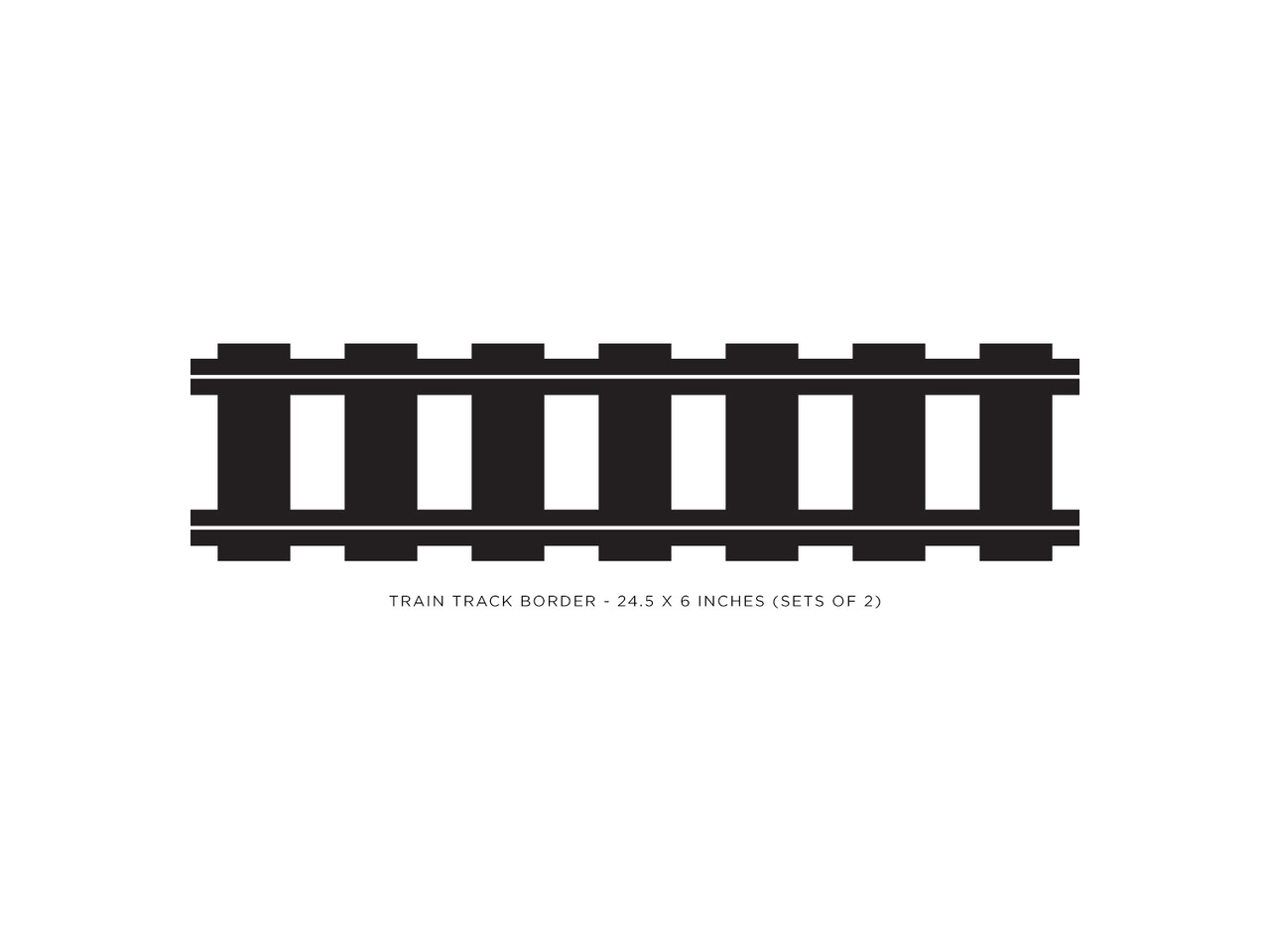 Railroad Track Wall Border Fabric Wall Decal | Sunny Decals
