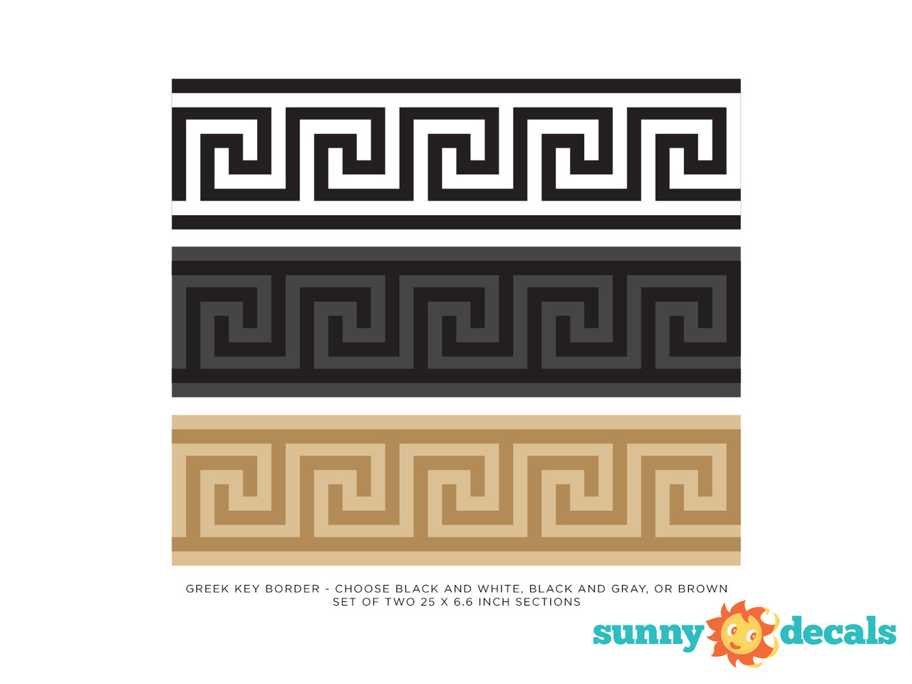 Greek Key Wall Border Fabric Wall Decal | Sunny Decals