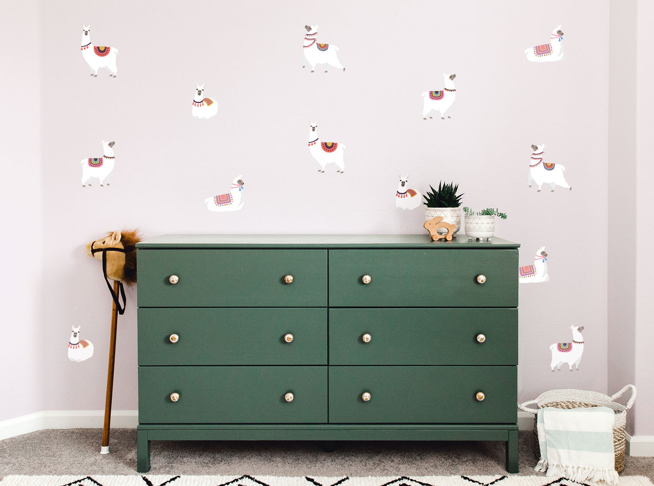Llama Fabric Wall Decals - Set of 13 - Sunny Decals