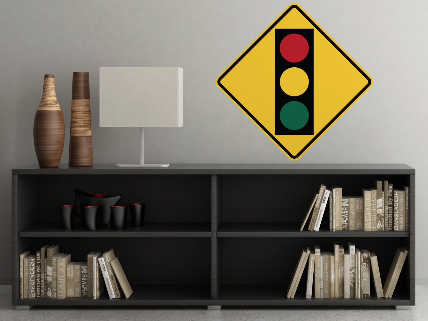 Traffic Light Sign Fabric Wall Decal | Sunny Decals