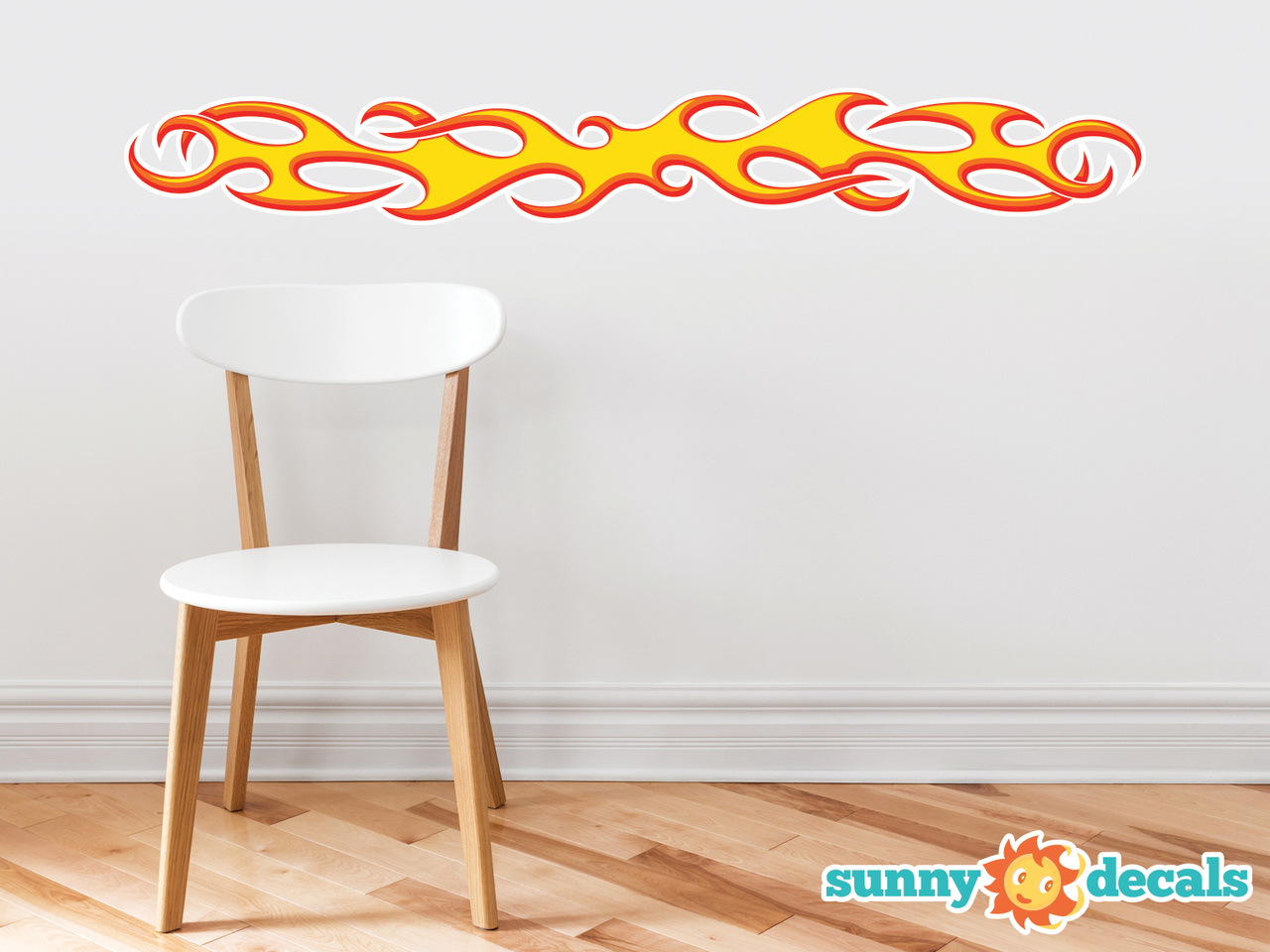Race Car Flames Fabric Wall Decals, Flame Wall Decor | Sunny Decals