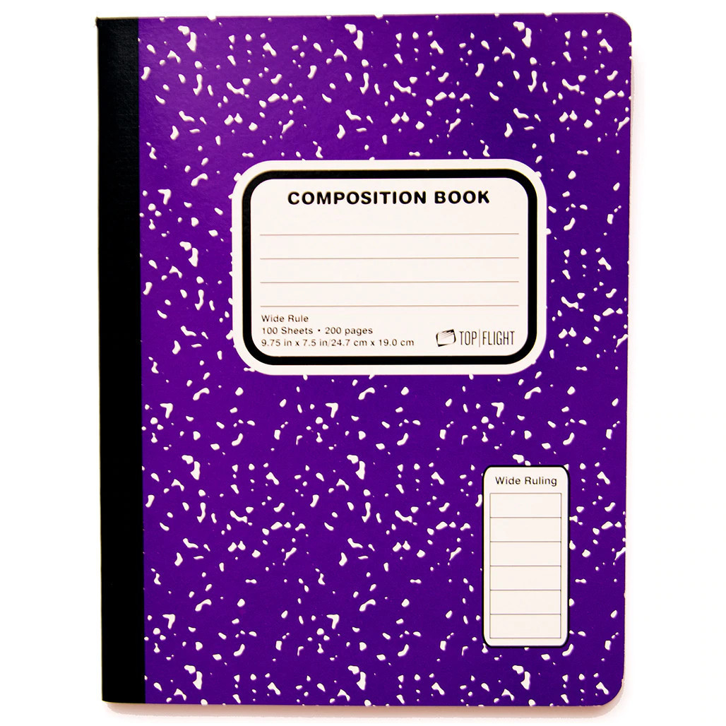 Composition Book, Wide Rule, 100 Sheets, Purple