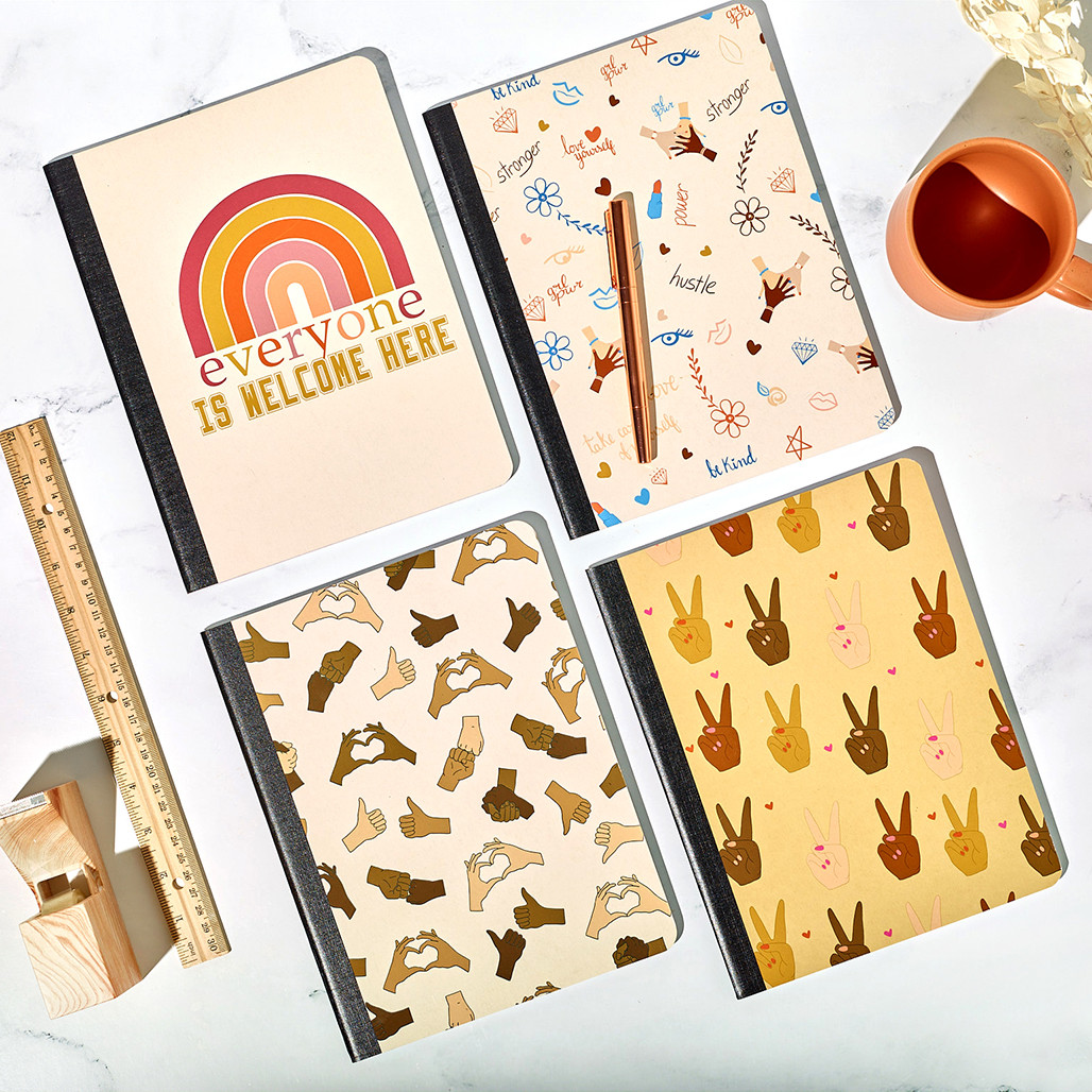 Together Peace Sign Composition Book, Wide Rule, 80 Sheets
