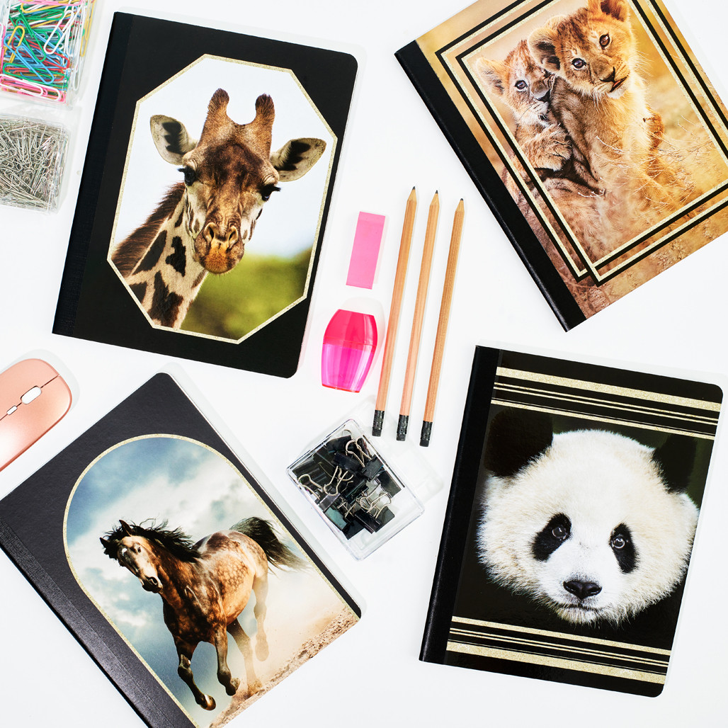 Wild Animals Horse Composition Book, Wide Rule, 80 Sheets, Spot UV