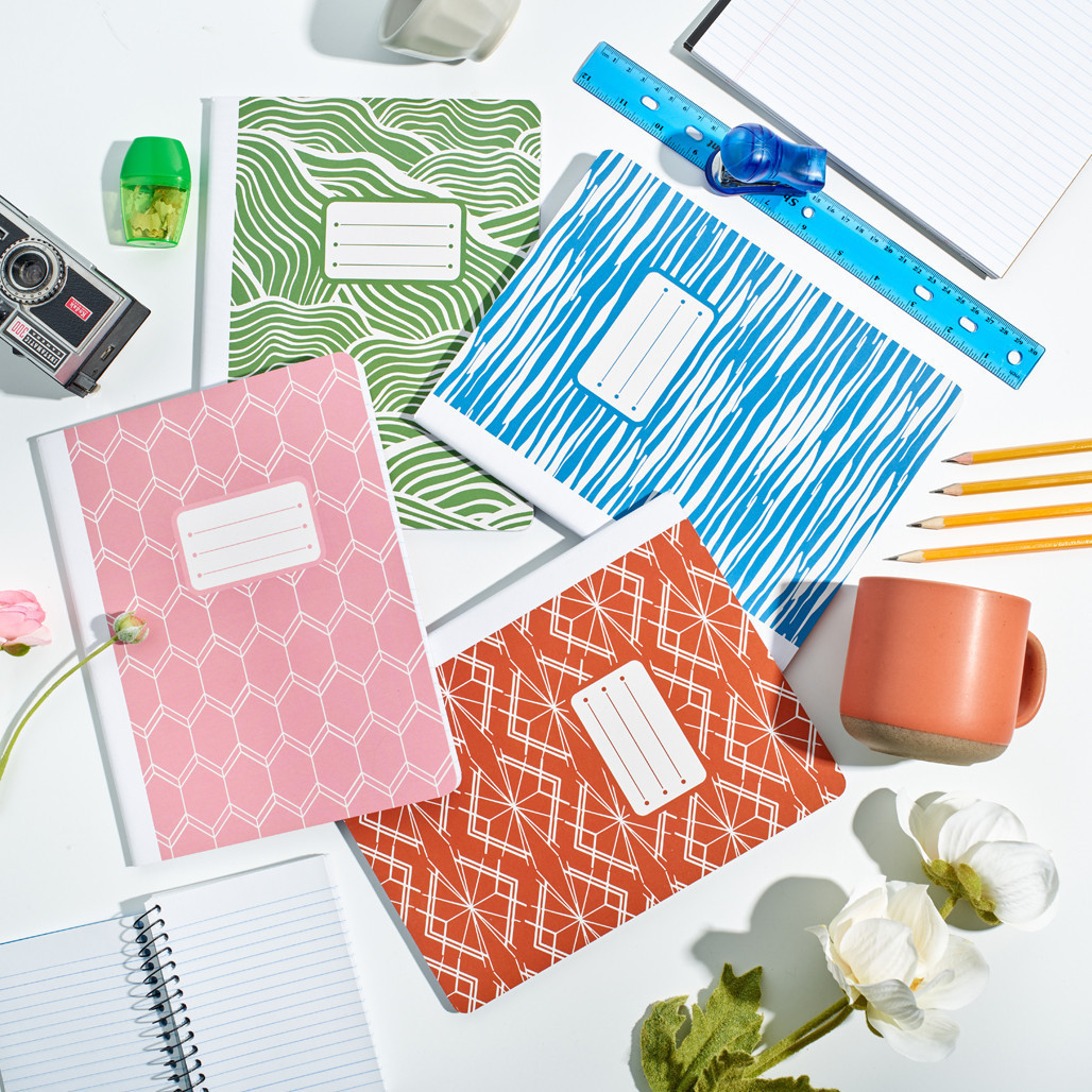 Terracotta Stars Composition Book, Wide Rule, 80 Sheets,