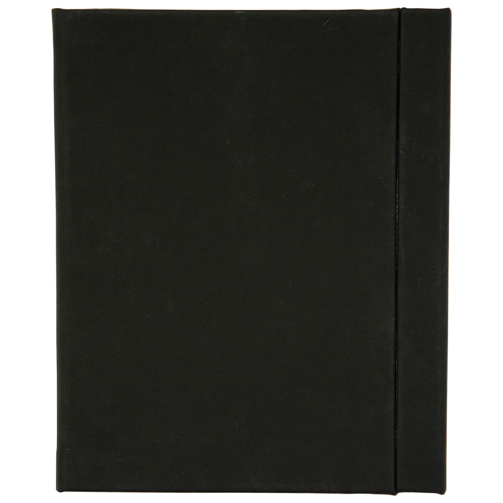 Leatherette Journal with Flap,96 Lined Sheets, Black