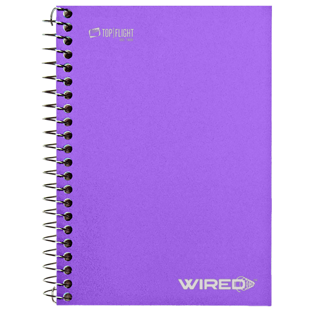 Wired® Poly 7"x5" Wirebound Notebook College Rule,100ct