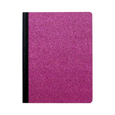 Glitter Composition Book, Wide Rule, 80 Sheets, Magenta