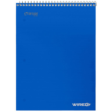 WIRED Top Wire Poly Notebook, College Ruled, 70 Sheets, Blue