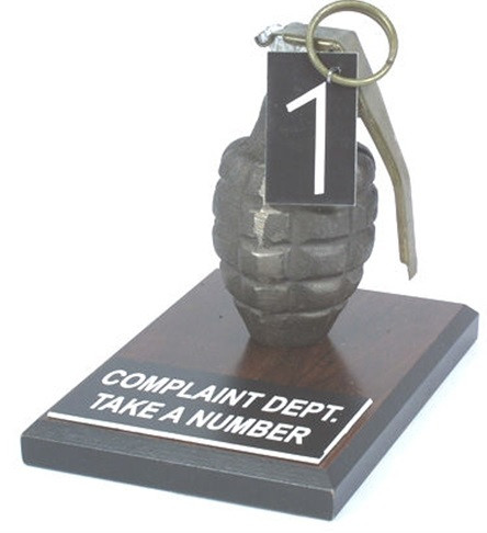 Complaint Department Take A Number Grenade - Ideal Supply Inc (dba ...